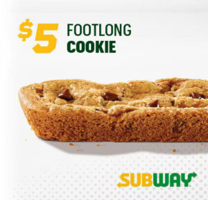 Subway Footlong Cookie: Price, Calories, Nutrition Facts